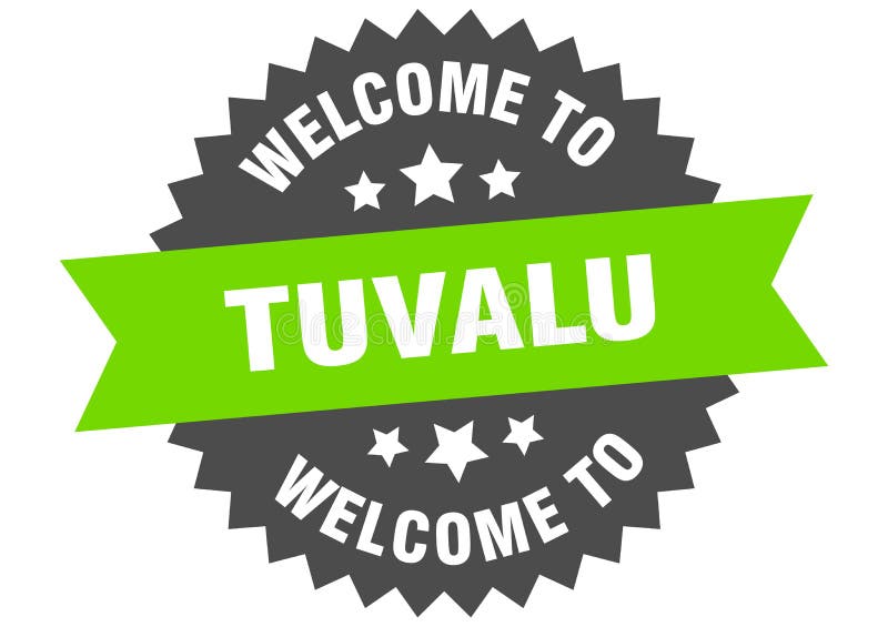 Welcome To Tuvalu. Welcome To Tuvalu Isolated Sticker Stock Vector ...