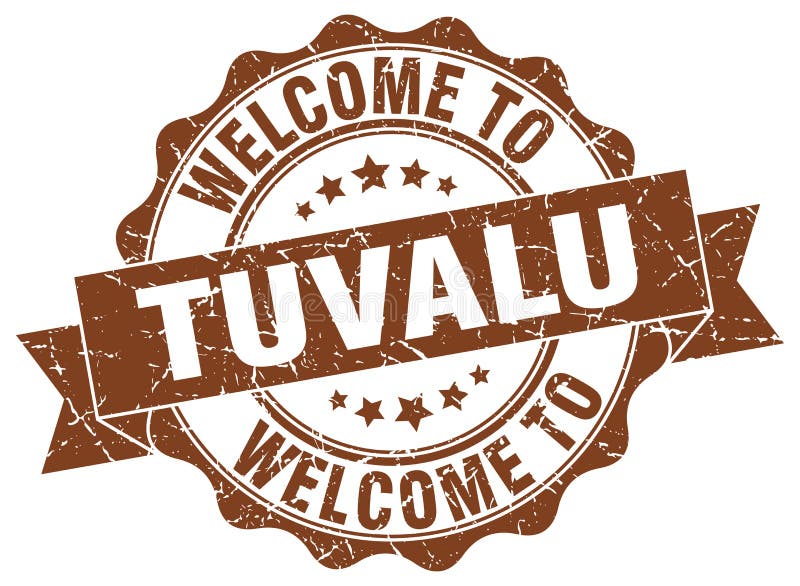 Welcome to Tuvalu seal stock vector. Illustration of embrace - 119205727