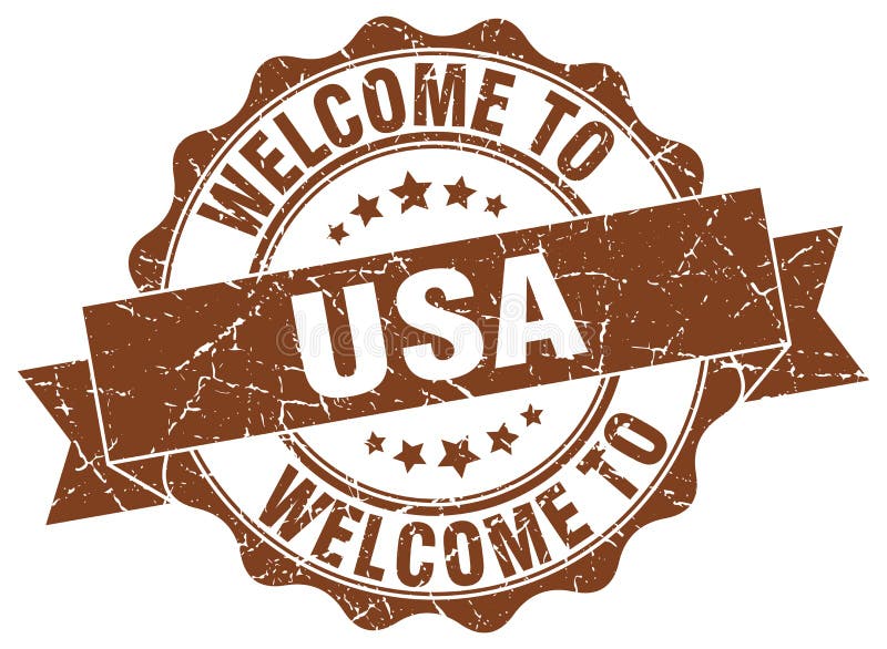 Welcome to usa seal stock vector. Illustration of banner - 119205802