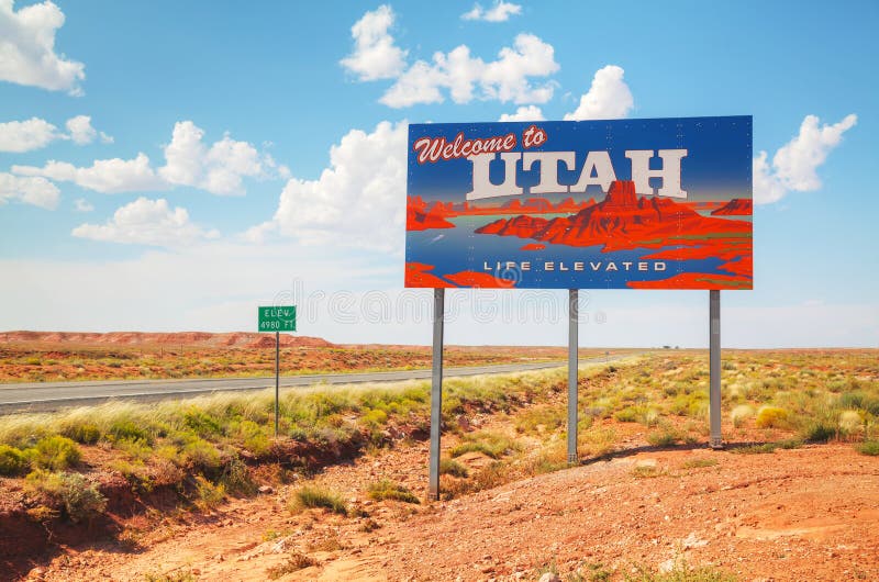 Welcome to Utah road sign stock photo. Image of utah - 75760592