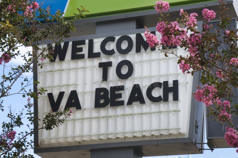 Welcome to VA Beach Sign stock photo. Image of tourist - 264128758