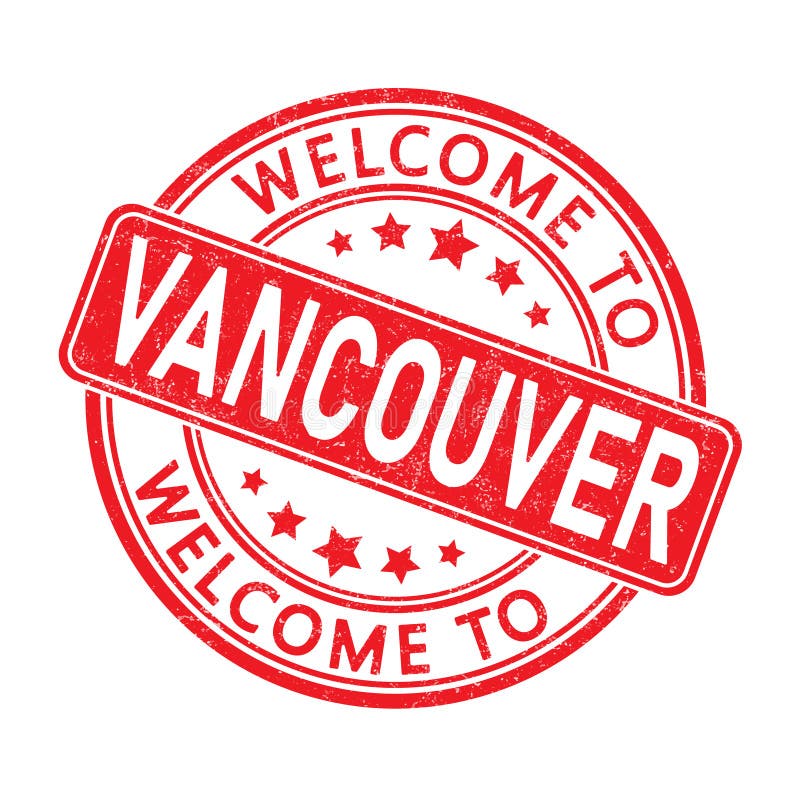 WELCOME TO VANCOUVER - CANADA, Words Written on Green Street Sign Stamp ...