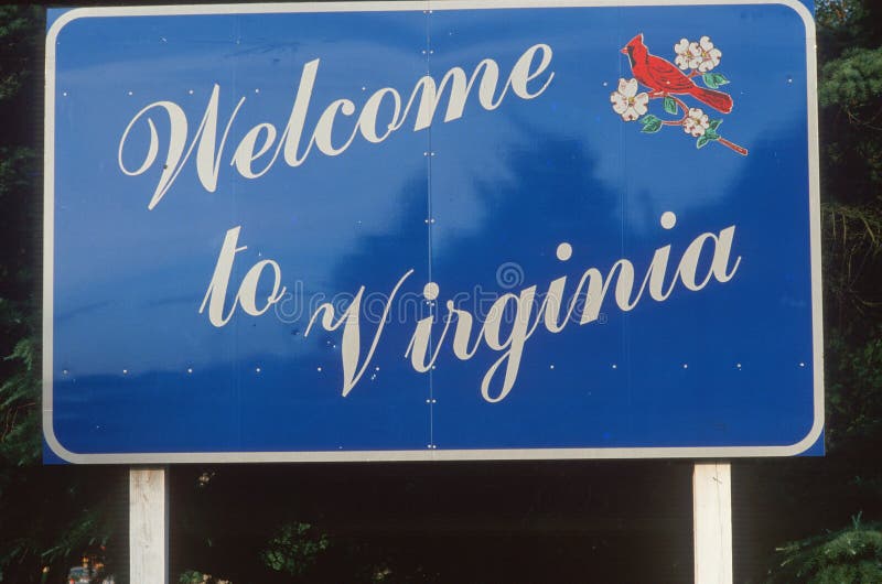 Welcome to Virginia Sign stock photo. Image of government - 52257736