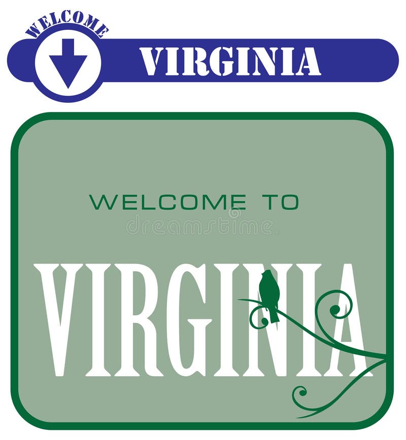 Welcome to Virginia stock vector. Illustration of street - 93842302