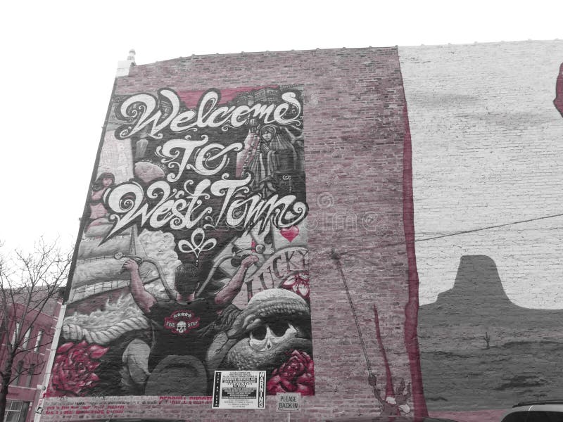 Welcome To Westown.Ghosttown Editorial Stock Image - Image of wall ...