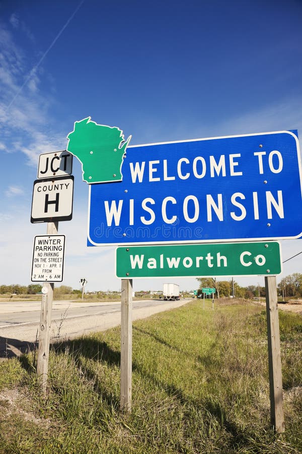 Welcome to Wisconsin stock image. Image of information - 12058363
