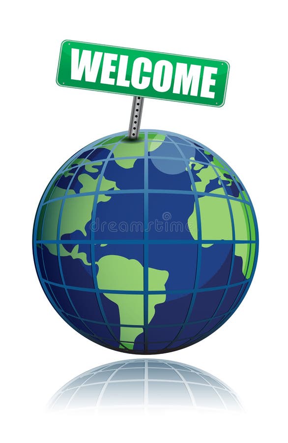 Welcome To the World Illustration Stock Illustration - Illustration of ...