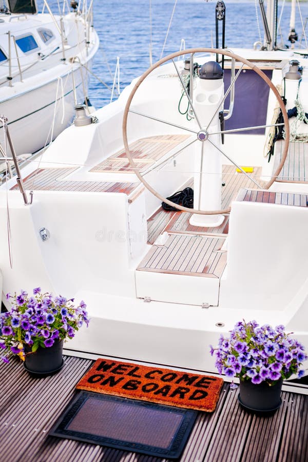 Welcome to the yacht stock photo. Image of round, deck - 22378994