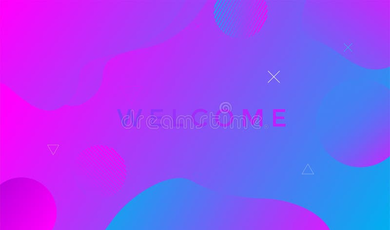 Welcome Wallpaper Design Colorful Stock Illustration - Illustration of ...