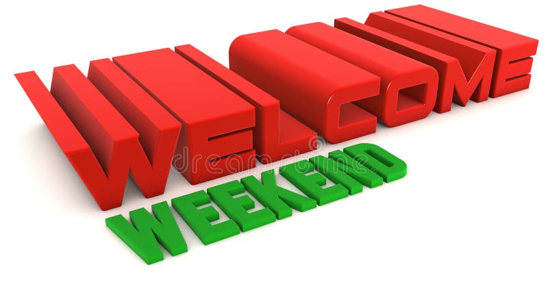 Welcome To the Weekend. Hand Lettering Phrase. Design Element for ...