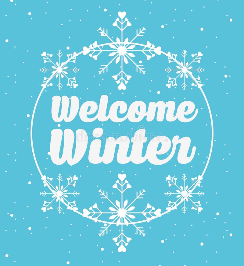 Welcome winter design stock illustration. Illustration of christmas ...