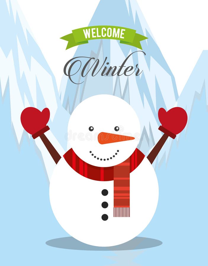Welcome winter design stock vector. Illustration of love - 63090404