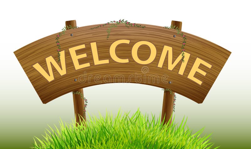 Welcome Wood Sign Welcome Vector Design Stock Vector - Illustration of ...