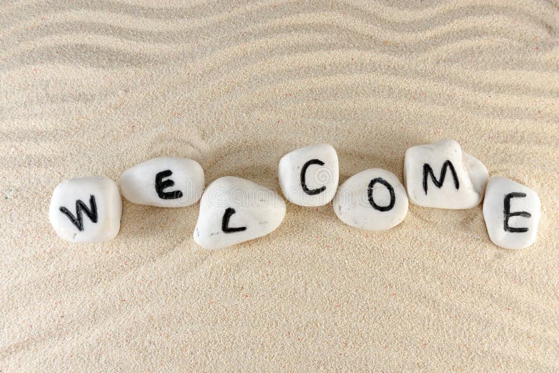 Welcome stone stock photo. Image of message, inspiration - 28252832