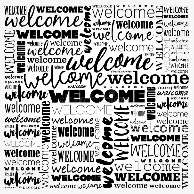 WELCOME Word Cloud in Different Languages, Conceptual Background Stock ...