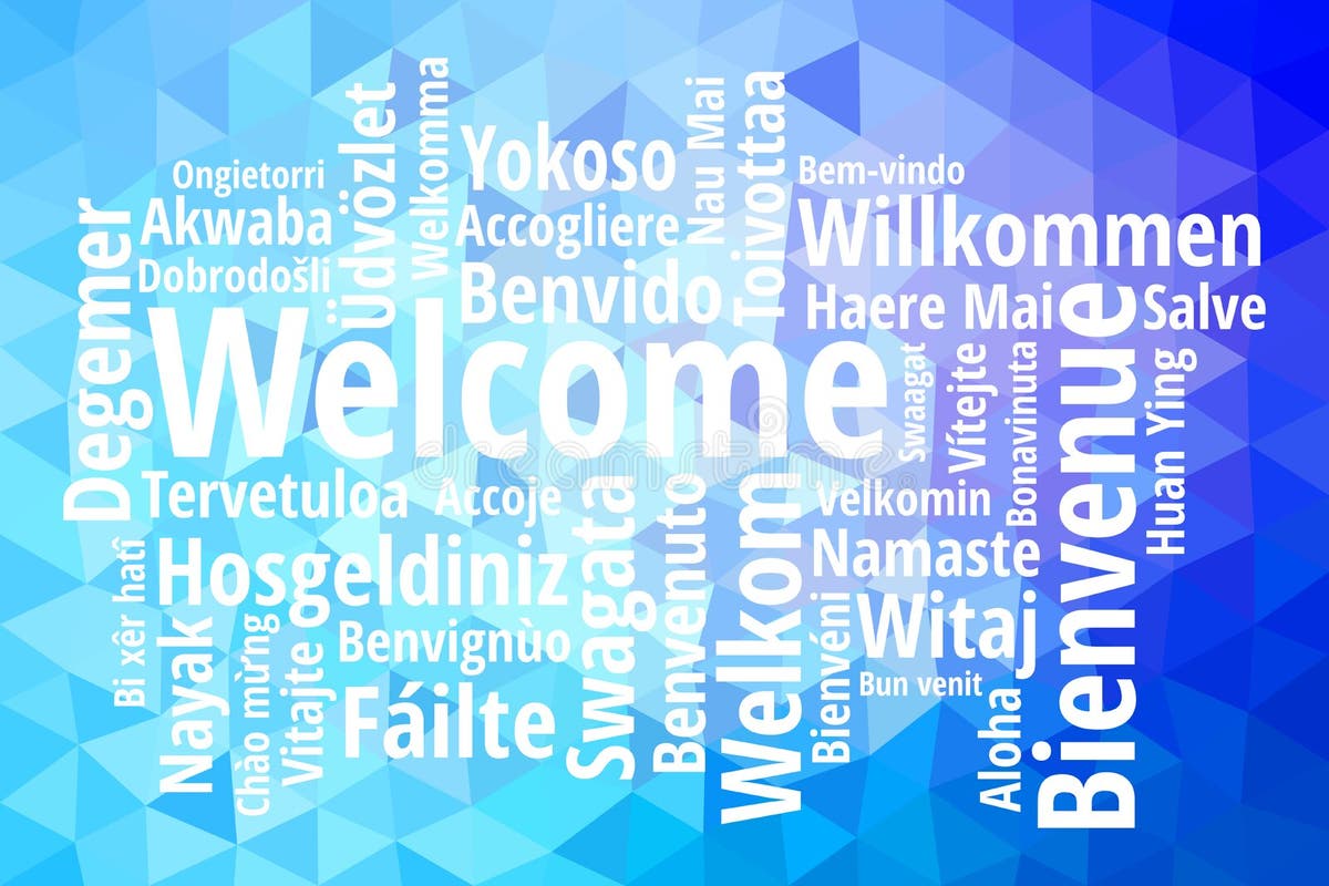 Welcome English Languages Blue Stock Illustrations – 22 Welcome English ...