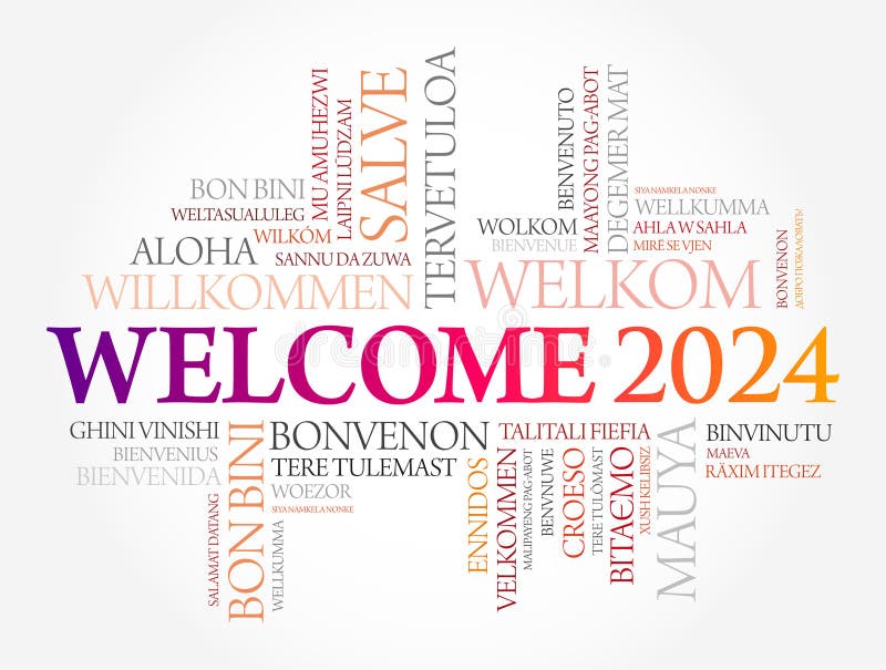 WELCOME 2024 Word Cloud in Different Languages, Conceptual Background ...