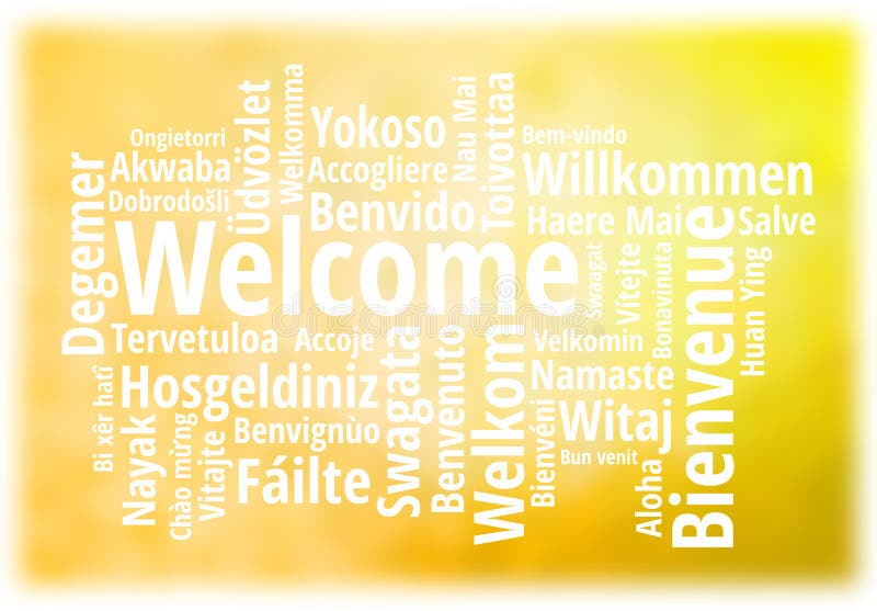 Welcome in Different Languages Wordcloud Vector Stock Vector ...