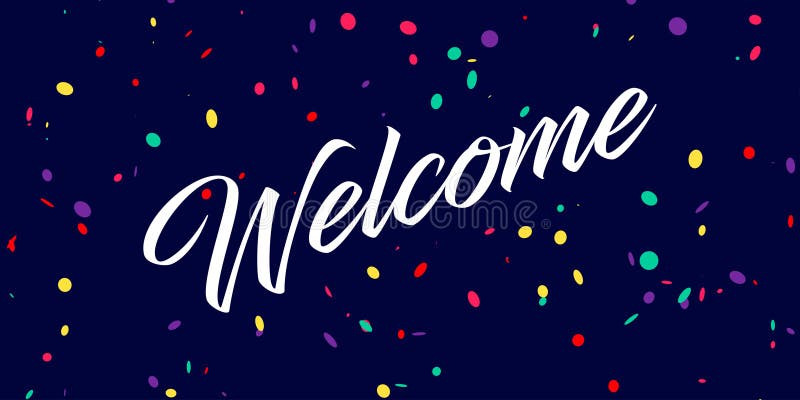 Welcome Word stock illustration. Illustration of typographic - 355516186