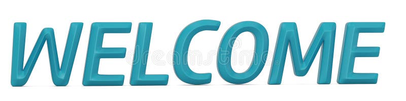 Welcome Word 3D Logo Isolated on White Background 3D Illustration Stock ...