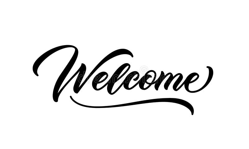 Welcome Cursive Stock Illustrations – 874 Welcome Cursive Stock ...