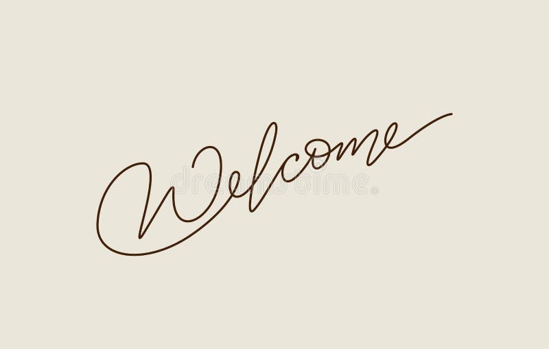 Welcome Continuous Line Drawing Stock Illustrations – 218 Welcome ...