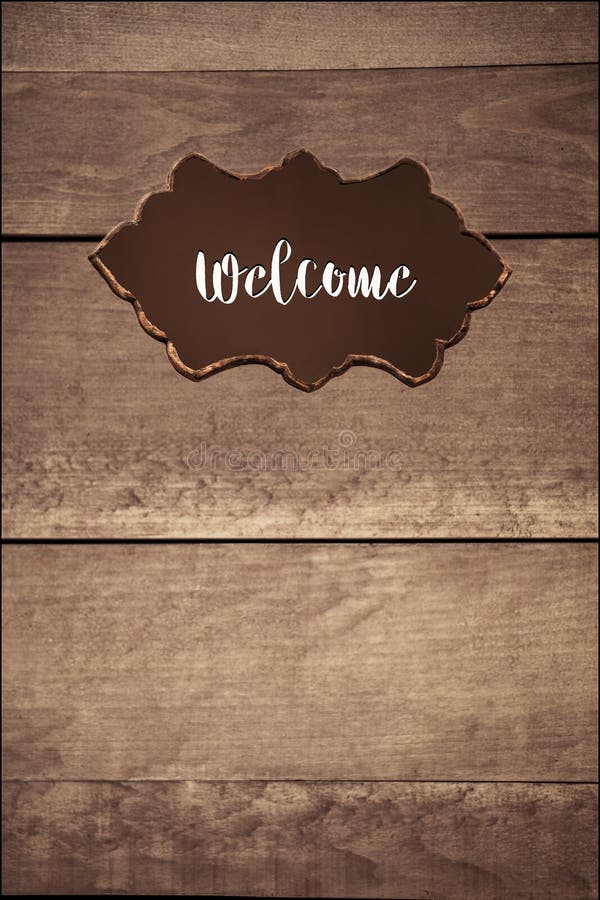 Welcome Wording Text on a Sign Board for Business Concept Stock Photo ...