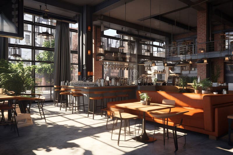 Welcoming Community Coffee Shop Serving As a Hub Stock Illustration ...