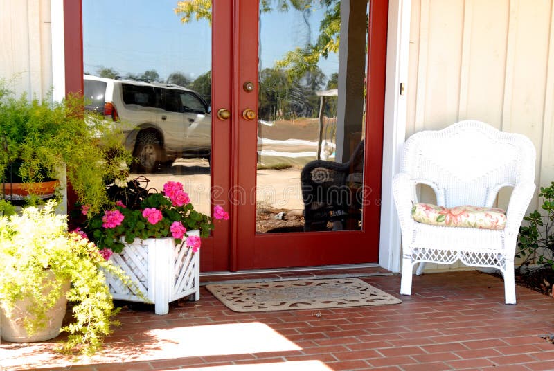 Welcoming Entry stock image. Image of property, cottage - 1380601