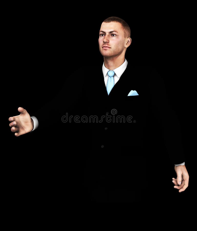 Welcoming Man stock photo. Image of businessman, figure - 22293572