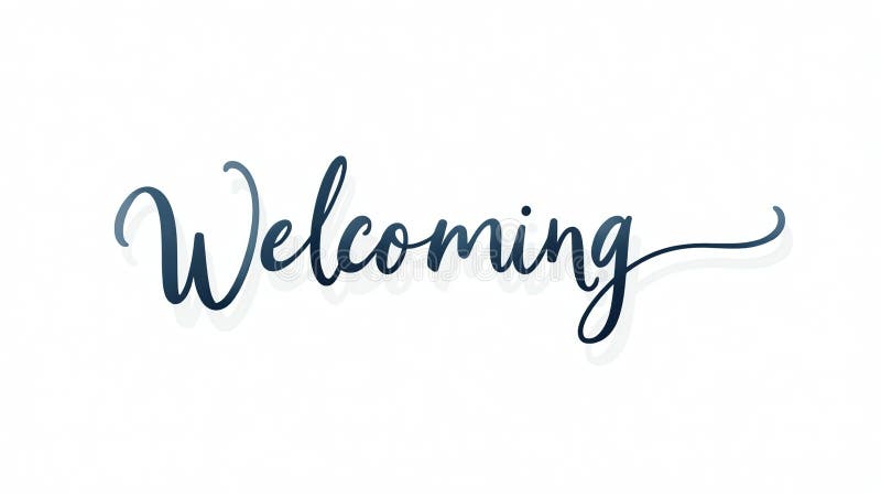 Welcoming Message in an Elegant Script Style for a Refined Atmosphere ...