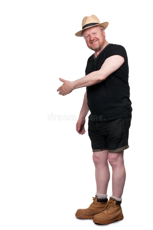 Tough Bouncer Barring the Way - on White Stock Photo - Image of ...