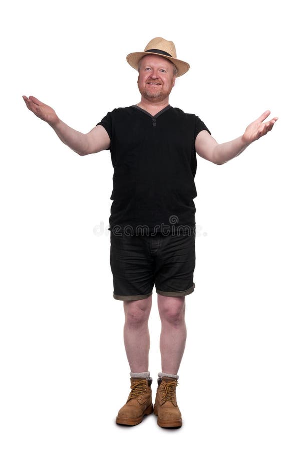 Tough Bouncer Barring the Way - on White Stock Photo - Image of ...