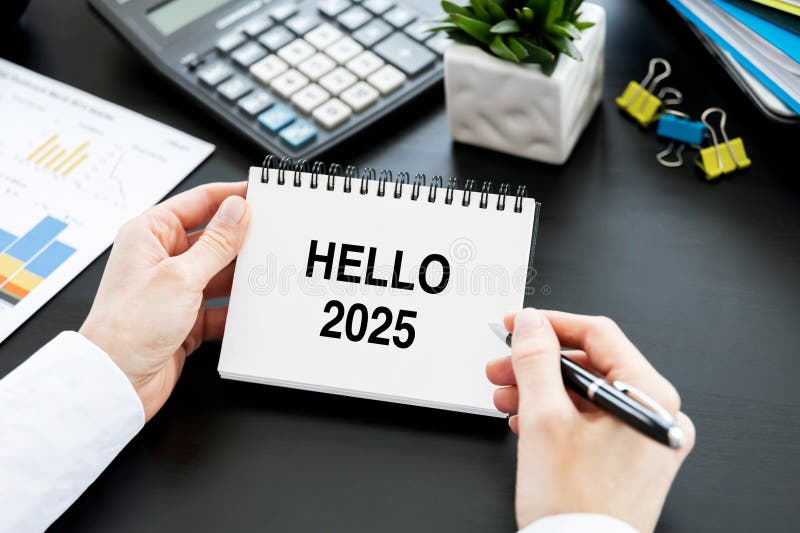 Welcoming the New Year 2025 with a Business Strategy Plan in an Office ...