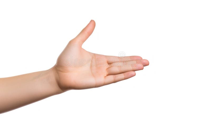 Open Hand Gesture Ready To Shake Hands Stock Illustration ...