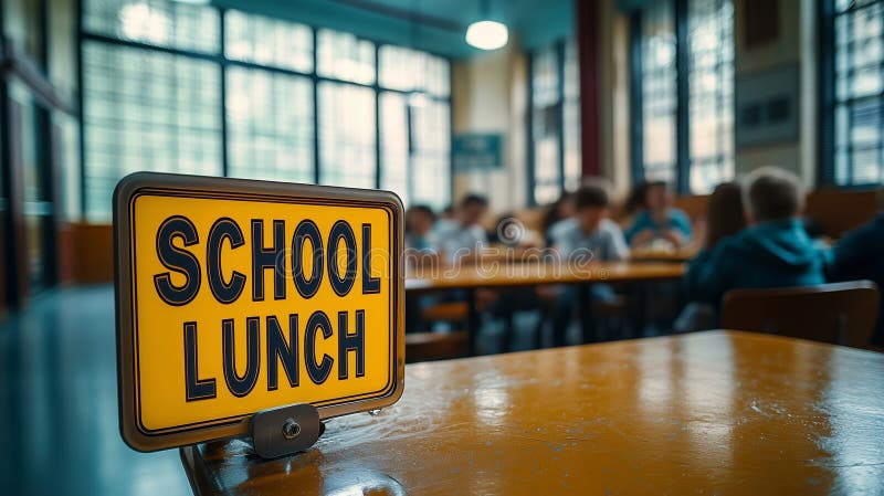 Welcoming School Lunch Environment for Students in Classroom Stock ...