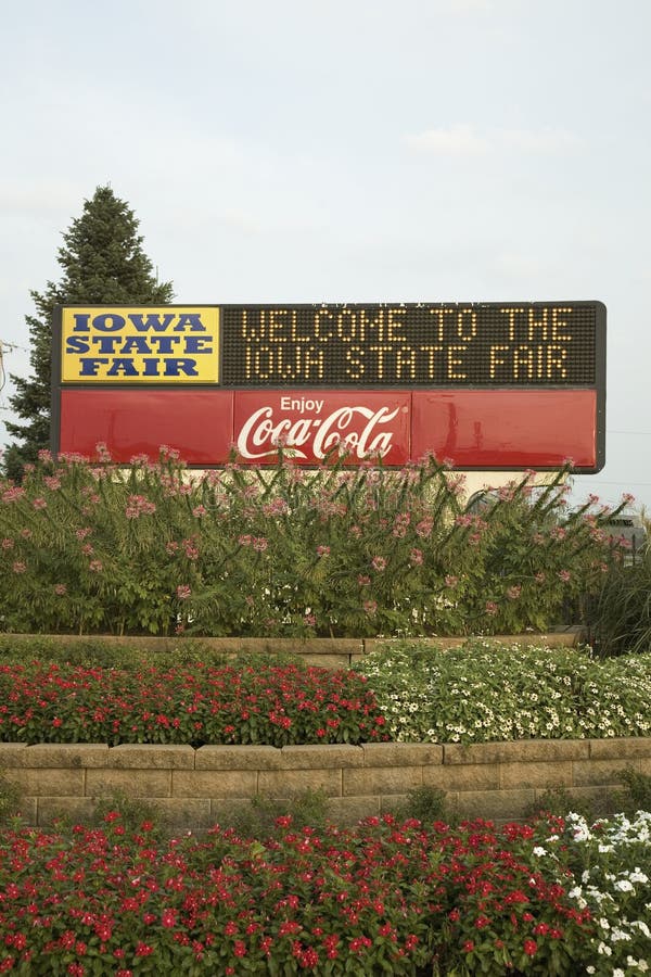Welcoming Sign at Iowa State Fair Editorial Stock Image - Image of ...