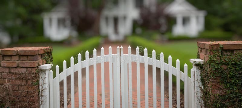 The welcoming gate pillar. stock photo. Image of welcoming - 105546842