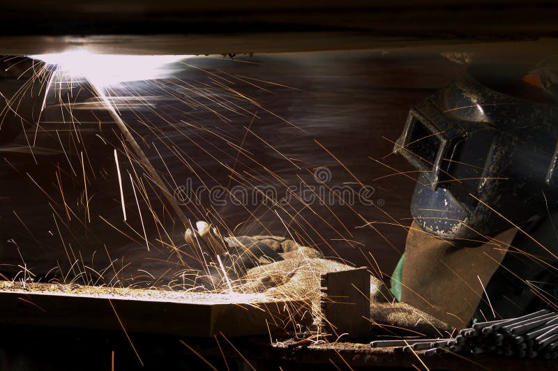 Weld by fire stock photo. Image of labor, welder, power - 5286302