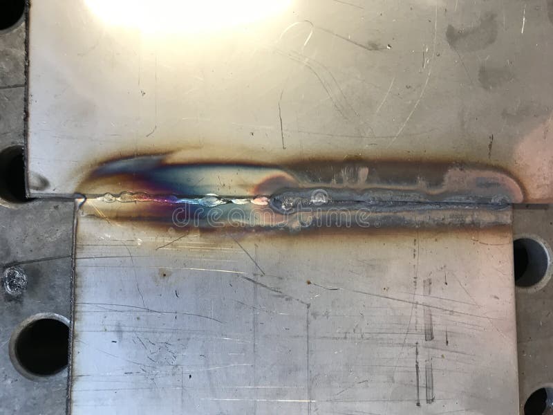 Weld on metal. stock image. Image of flash, method, safety - 247065481
