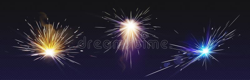 Weld Starburst Fire and Spark Effect Stock Vector - Illustration of ...