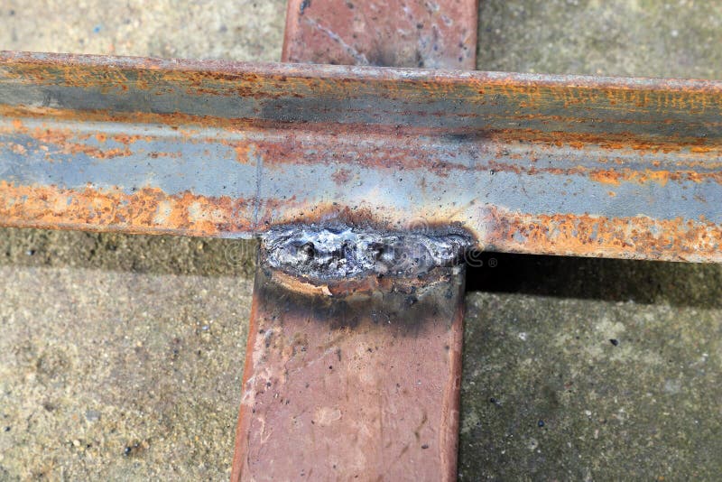 The Welded Joint of Steel Corners Stock Image - Image of installation ...