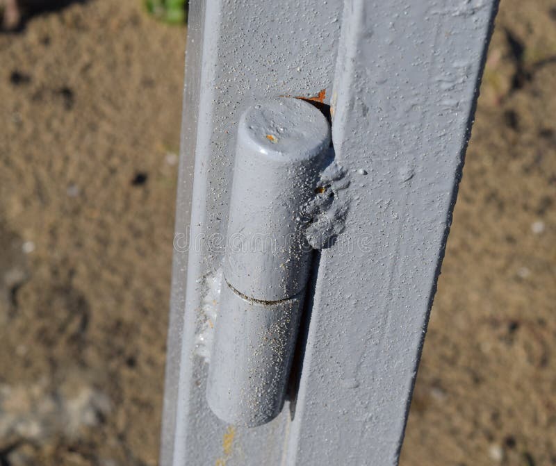 The welded loops for gate stock photo. Image of fence - 66479618