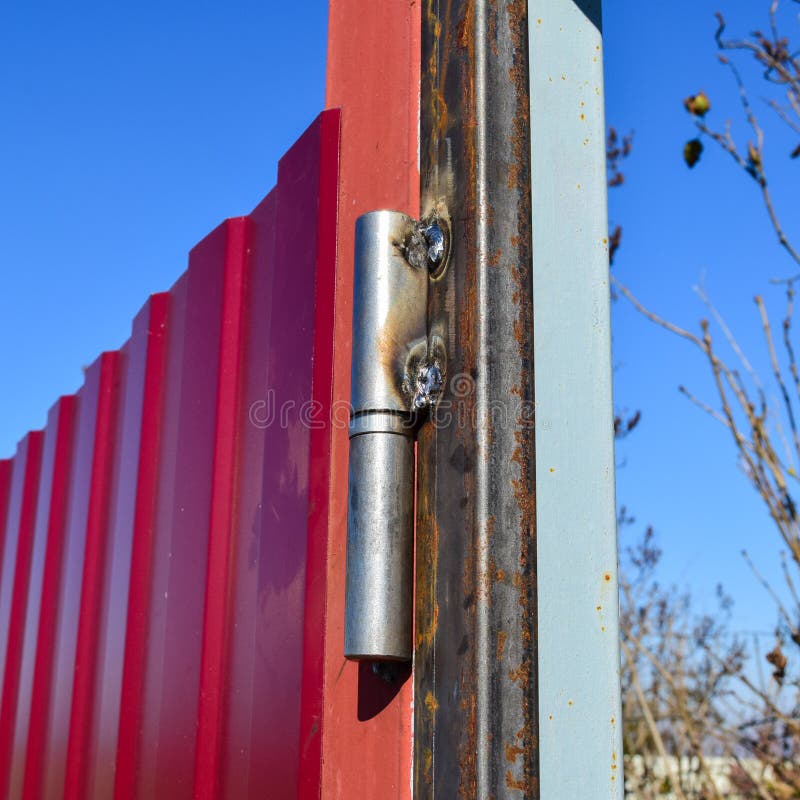 The welded loops for gate stock photo. Image of limits - 137159958