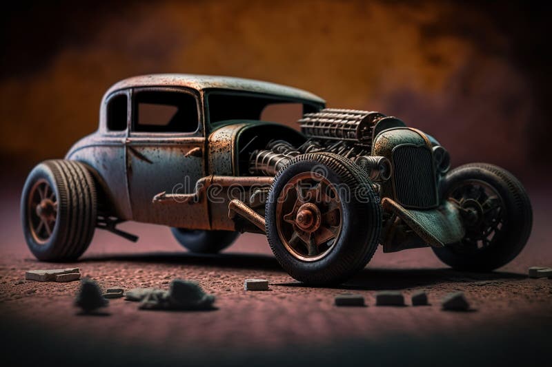 Welded Metals To Create a Vintage Car, Created by Generative Ai Stock ...
