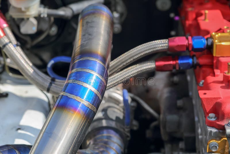 Welded Seam on Stainless Steel Pipe in Race Car Stock Photo - Image of ...
