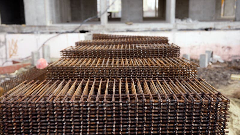 Welded Wire Mesh Panels Stacked Construction Site Stock Photos - Free ...