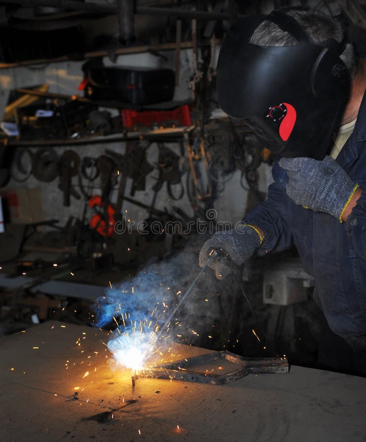 Welder stock photo. Image of factory, laborer, fabricate - 21870394