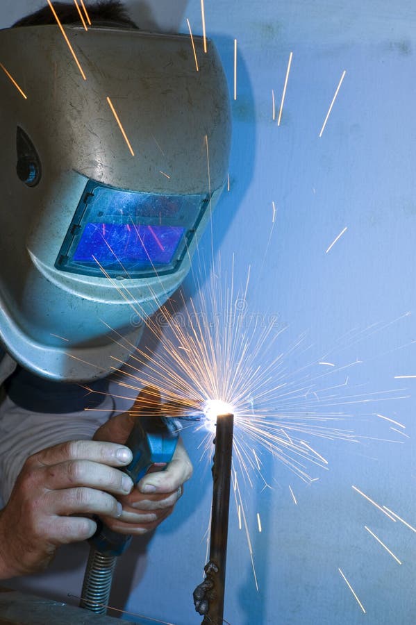 Welder at work stock image. Image of industry, factory - 8035081