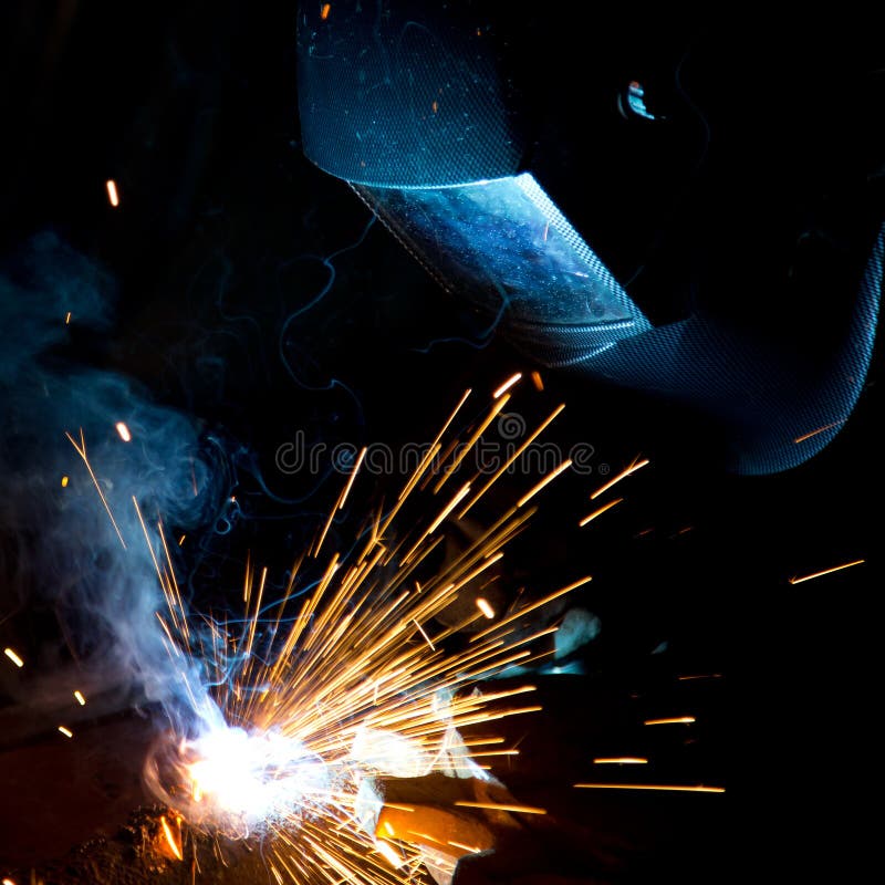 Welder in action stock photo. Image of craftsman, engineering - 35638348